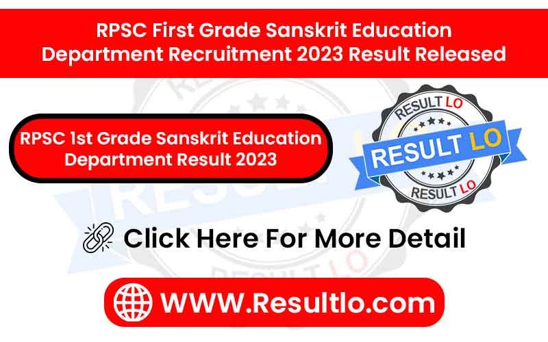 rpsc-1st-grade-sanskrit-education-department-result-2023